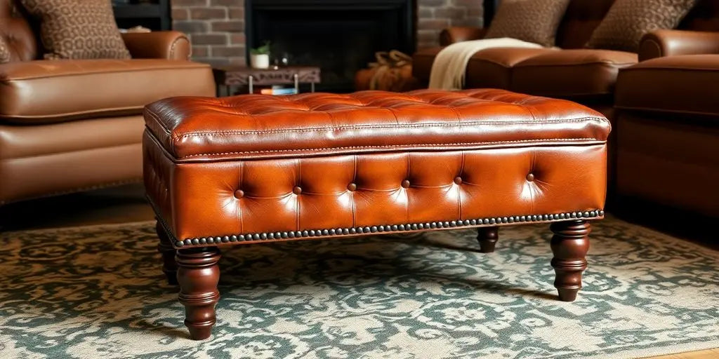 Discover the Elegance of a Leather Ottoman for Your Living Space