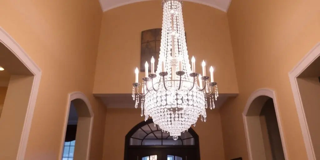 Illuminate Your Entryway: The Elegance of a Crystal Foyer Chandelier