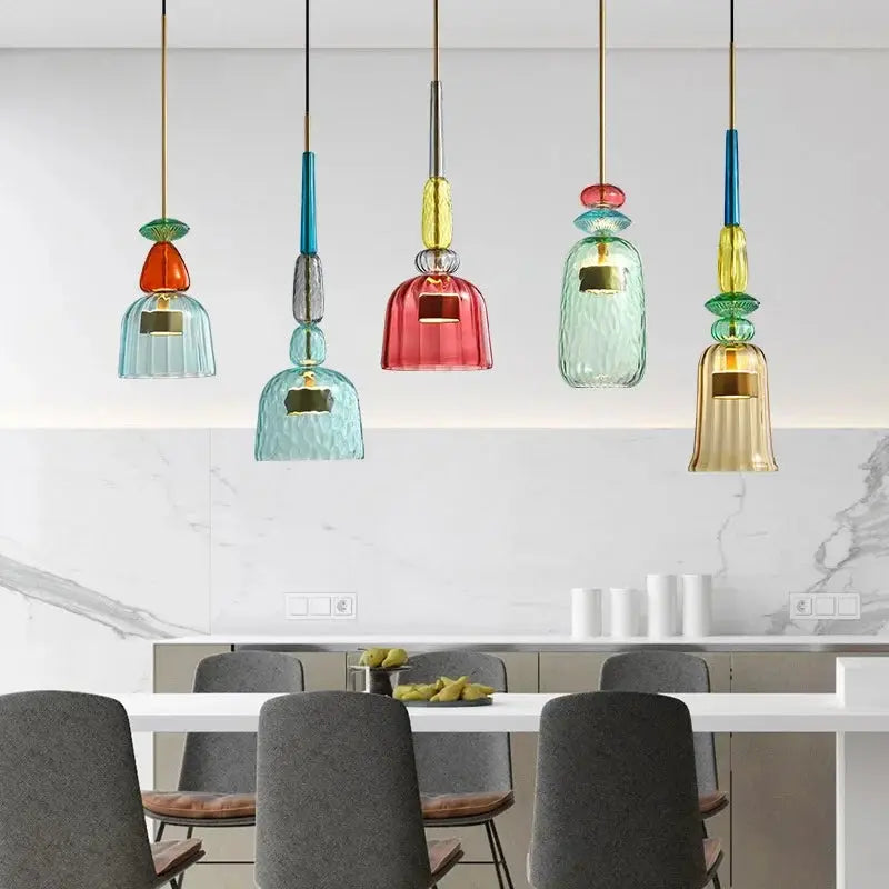 Modern Glass Colorful Hanging Lamps - ChandeliersLife®