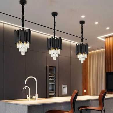 Modern Black Crystal Hanging Light - ChandeliersLife®