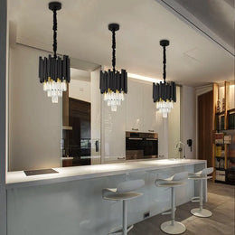 Modern Black Crystal Hanging Light - ChandeliersLife®