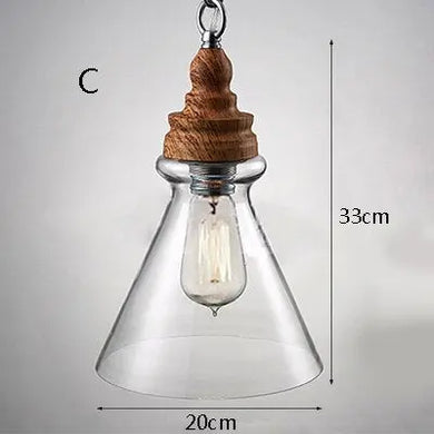 Creative Wood Single Head Pendant Lamp - ChandeliersLife®