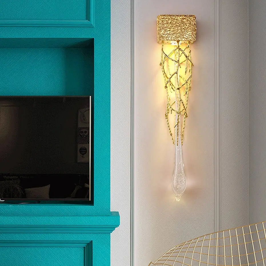 Nordic Transparent Crystal Gold Wall Lamp - ChandeliersLife®